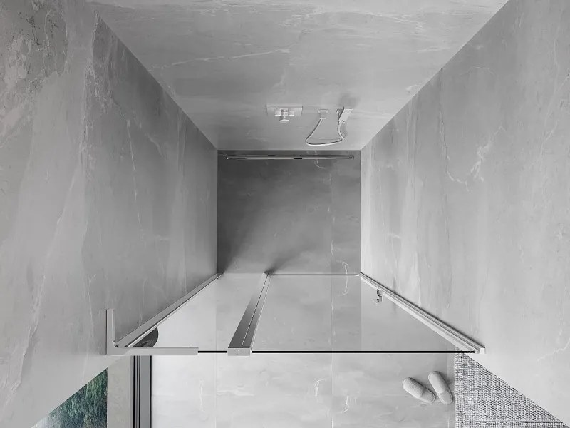Mexen, Mexen Mist L Otočné sprchové dveře 95 cm, průhledné, chrom - 8A4L-095-000-01-00