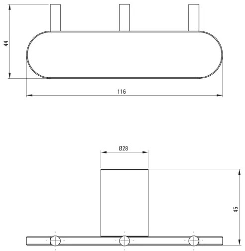Deante ADR_0131 - Nástěnný háček ROUND lesklý chrom