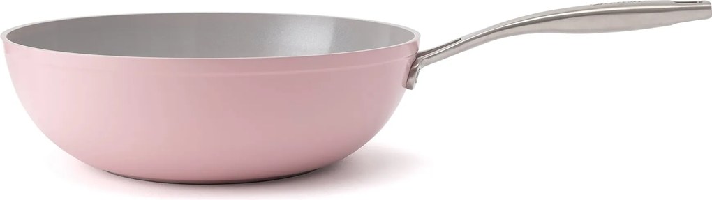 Elmich Nepřilnavá keramická pánev wok Zen Ø 28 cm - růžová