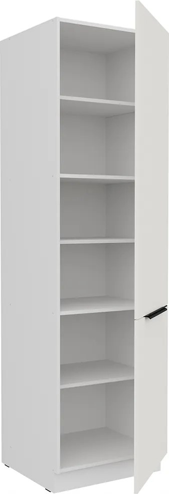 ARIA wh | vysoká skříňka 60 DK-210 2F potravinová s policemi | 60 cm | ANTI FINGERPRINT povrch | bílá