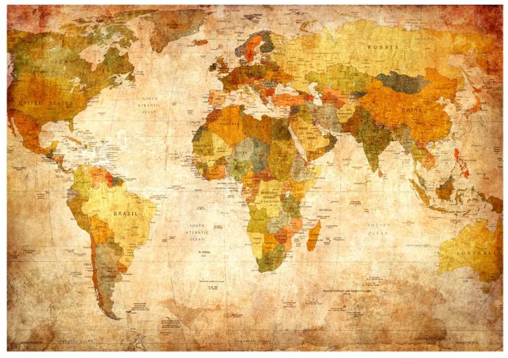 Tapeta - Klasická mapa světa (150x105 cm) - Murando DeLuxe