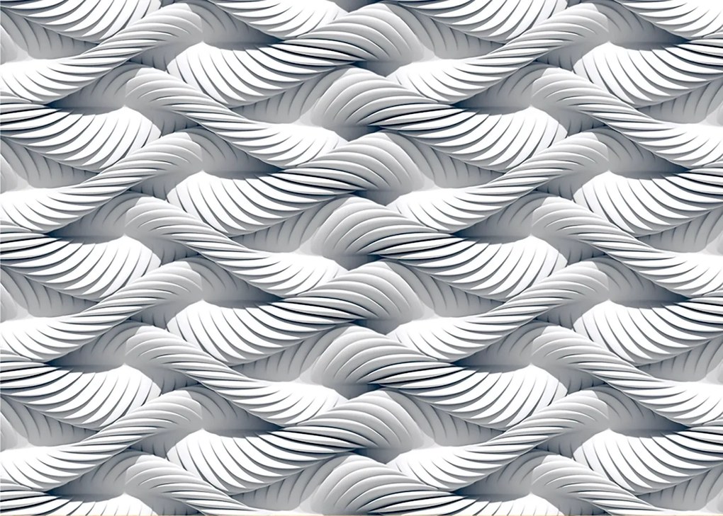 Fototapeta na míru 3D Bílá Pletená Lana | Vliesová fototapeta na zed' | DFTNS1258