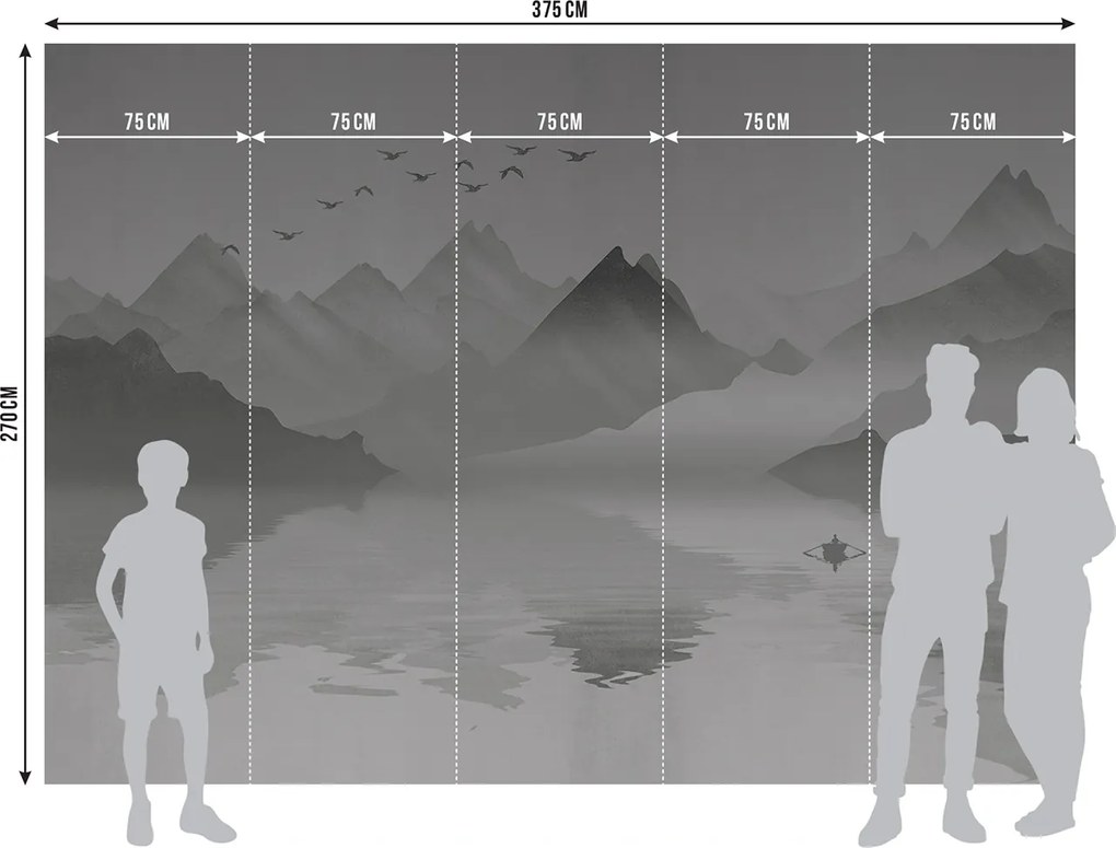 Fototapeta na míru Klidné Horské Jezero | Vliesová fototapeta na zed' | DFTNS1246
