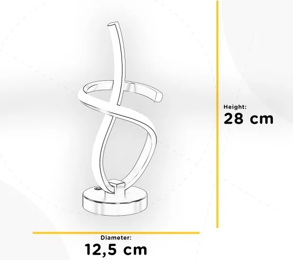 ONLI - LED Stolní lampa KIRA LED/10W/230V 4000K 28 cm zlatá