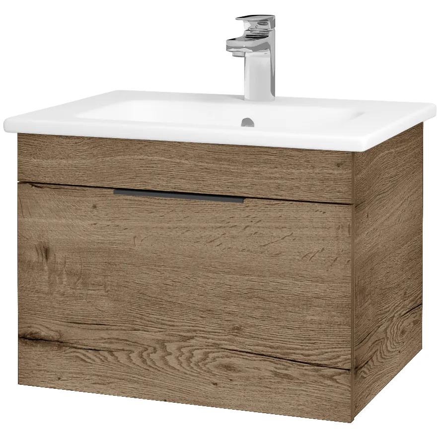 Dřevojas Koupelnová skříň ASTON SZZ 60 Varianta: N01 Bílá lesk / Úchytka T01 / D05 Oregon