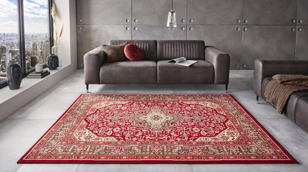 AKCIA: 80x250 cm Kusový koberec Mirkan 104098 Oriental red, červená, chodba / predsieň, Hanse Home