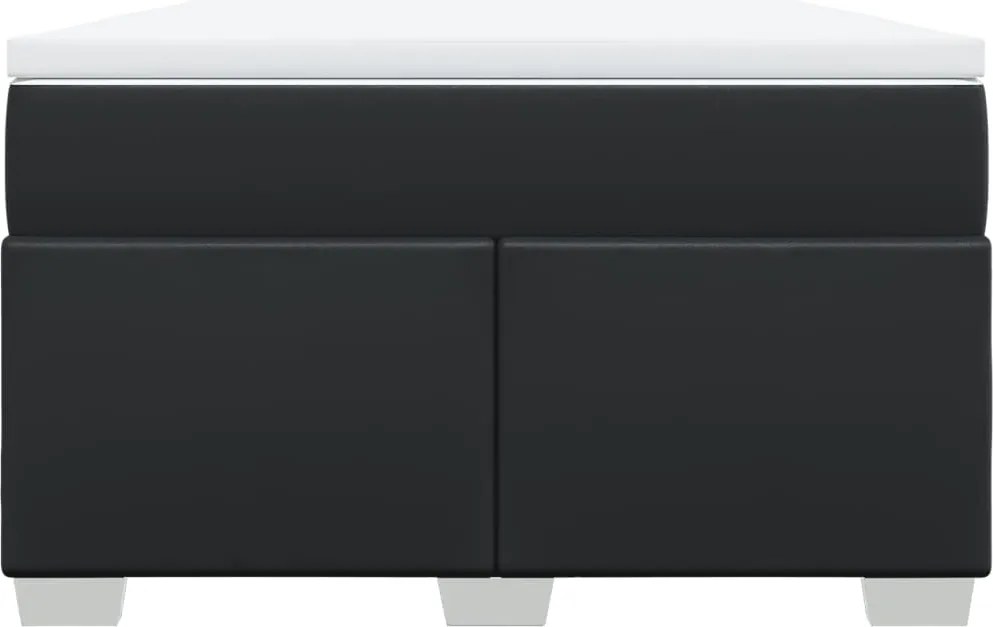 Box spring postel s matrací černá 120x190 cm umělá kůže 3285201