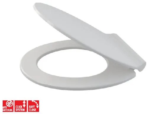 Alca - WC sedátko Slim, SoftClose, Antibacterial, bílá A64SLIM