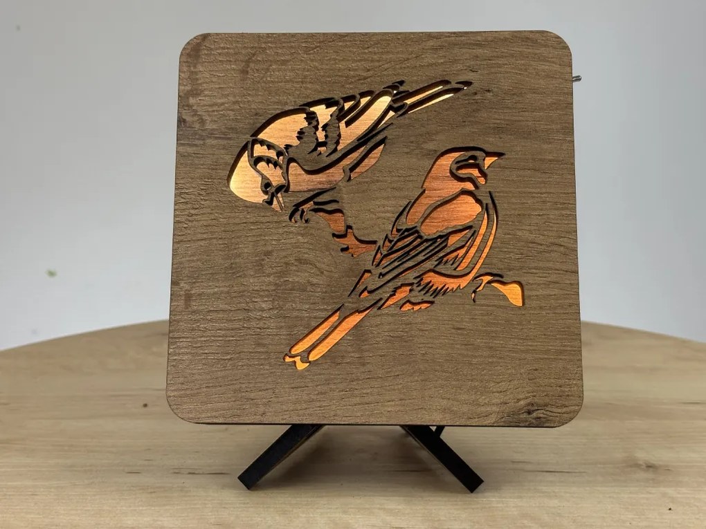 Li-Go "Sýkorky" lampa 19x19cm provedení povrchu: oliva