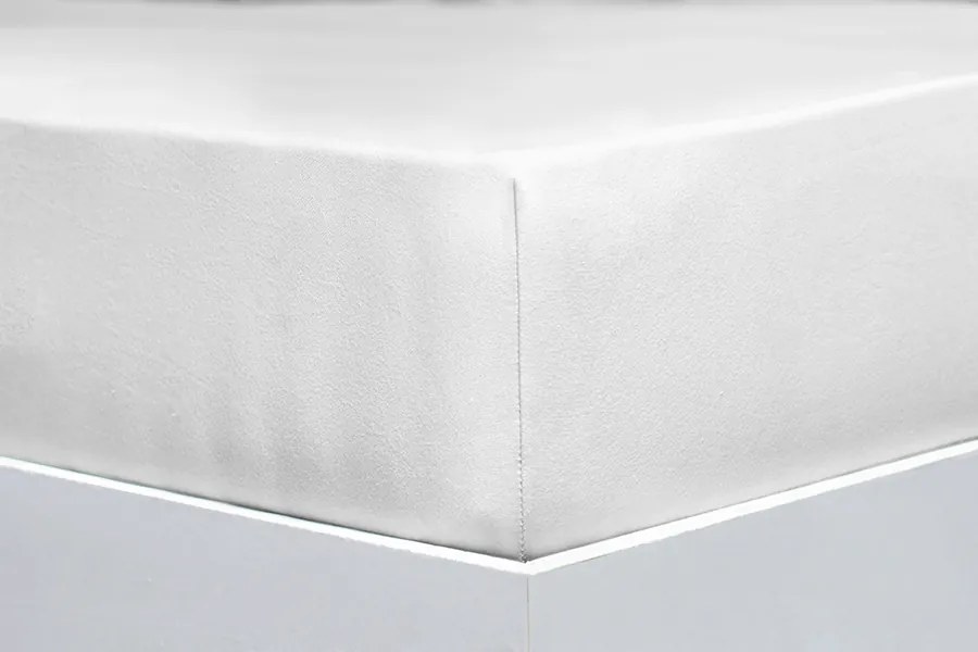 Florella Prostěradlo Avance Jersey Elastan Weiss, 180x200-220 cm