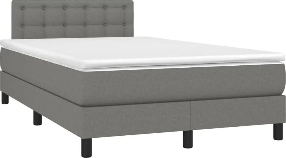 Box spring postel s matrací tmavě šedá 120x190 cm textil 3269752