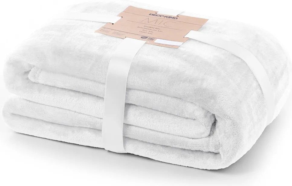 DecoKing Deka z mikrovlákna MIC 150/220x200 cm Barva: WHITE/bílá, Rozměr: 150x200 cm