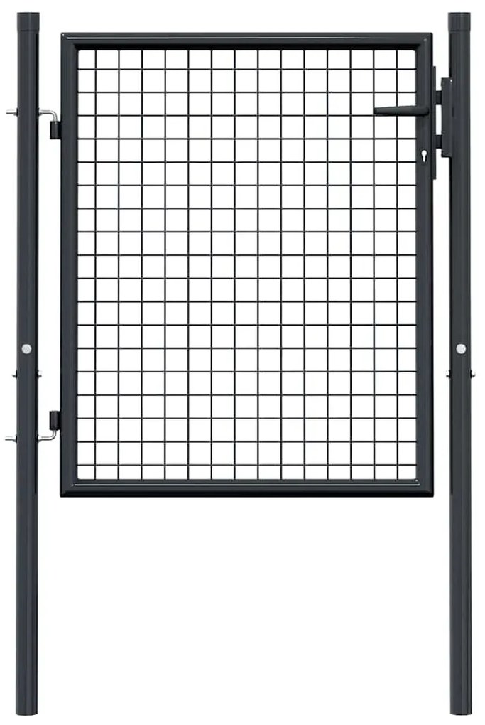 vidaXL Marketos Pletivá zahradní branka pozinkovaná ocel 100 x 75 cm šedá