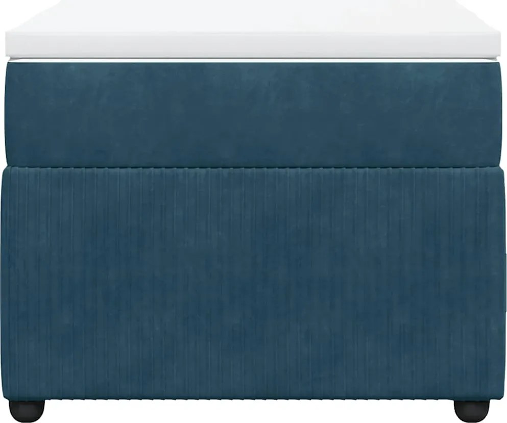 Box spring postel s matrací tmavě modrá 100x200 cm samet 3285624