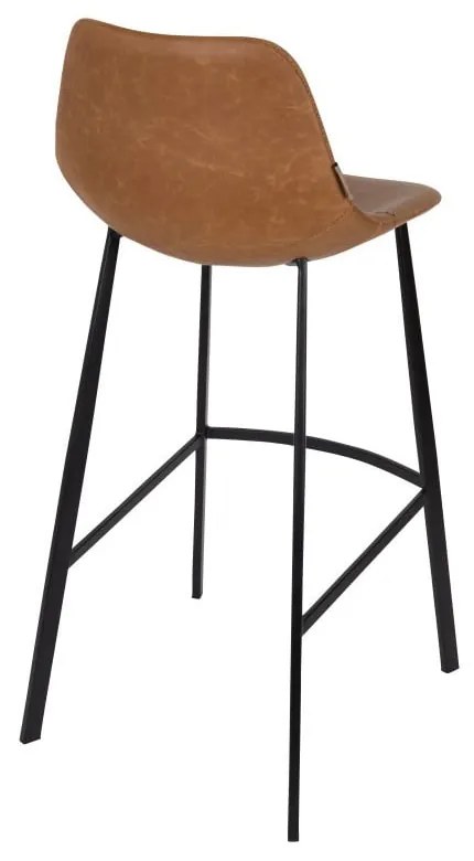 Sada 2 hnědých barových židlí Dutchbone Franky, výška 106 cm