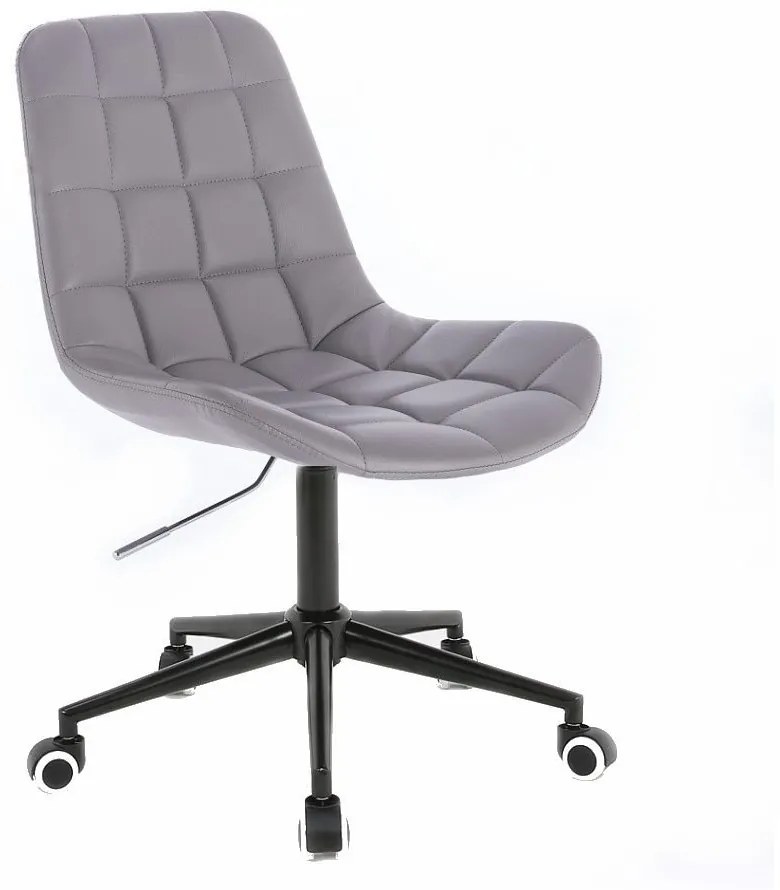 LuxuryForm DESIGN Židle PARIS na černé podstavě s kolečky - šedá