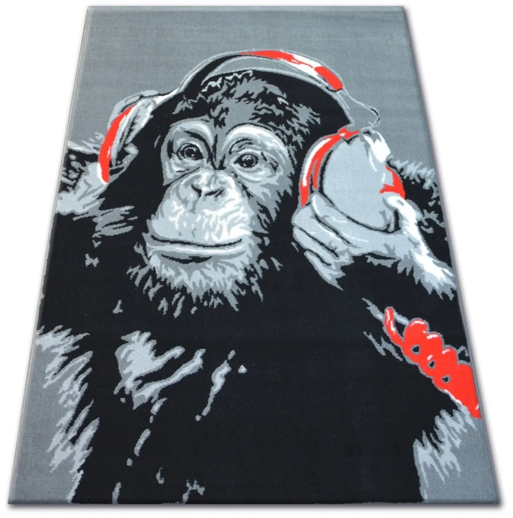 Kusový 3D koberec Flash Monkey šedý 120x170