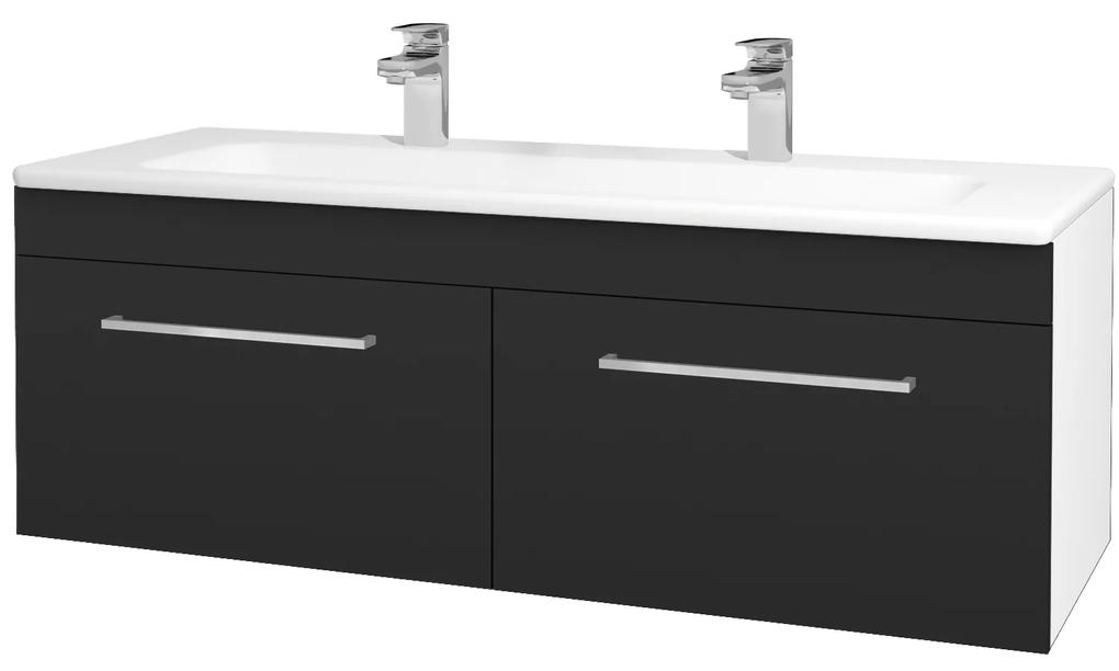 Dřevojas Koupelnová skříň ASTON SZZ2 120 Varianta: N01 Bílá lesk / Úchytka T01 / D20 Galaxy