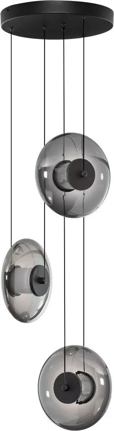 Matně černé skleněné LED stmívatelné závěsné svítidlo ø 35 cm Ballet – Nova Luce