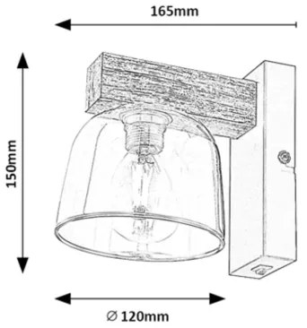 Rabalux 3081 - Nástěnná lampa CARDAMON 1xE14/40W/230V