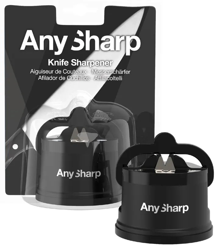 AnySharp Brousek na nože Premium s plastovým tělem v blistru, černá ANYSHARPBLACK