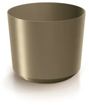 PROSPERPLAST Květináč - TUBO Průměr: 33,8 cm, Barva: zlatá