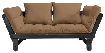 sofa BEAT by Karup - 73*162 cm black (černá) + futon mocca 755