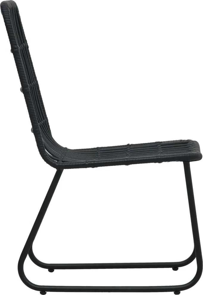 vidaXL Zahradní jídelní židle 2 ks polyratan [48584] Barva: Černá