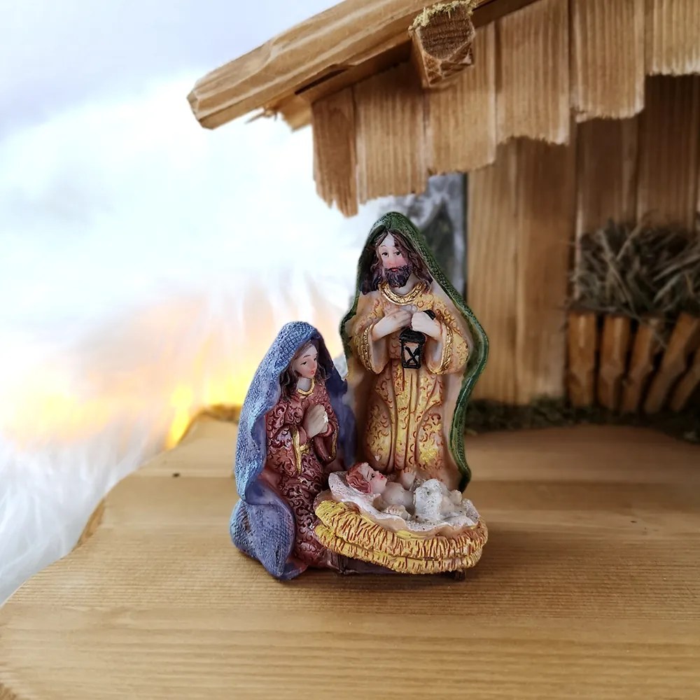 AMADEA Figurky do betlémů - Svatá rodina 9 cm