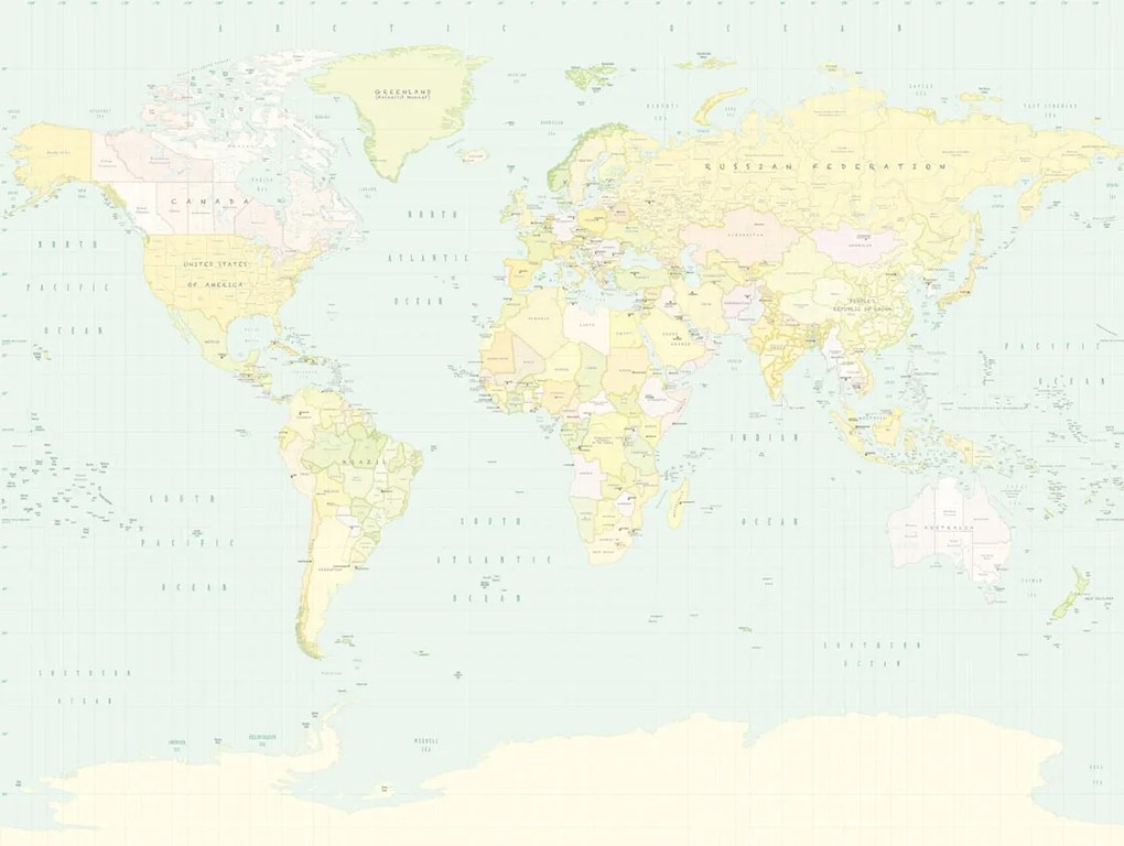 Obrazová tapeta vliesová Mapa Světa 364194, Wallpower Junior, Eijffinger