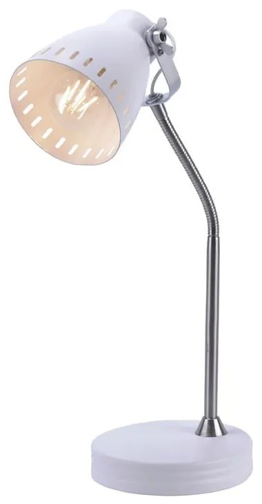 LEUCHTEN DIREKT Stolní lampa v industriálním stylu pro E27 filamentovou LED žárovku s flexibilním ramenem vč. šňůrového vypínače LD 11063-16