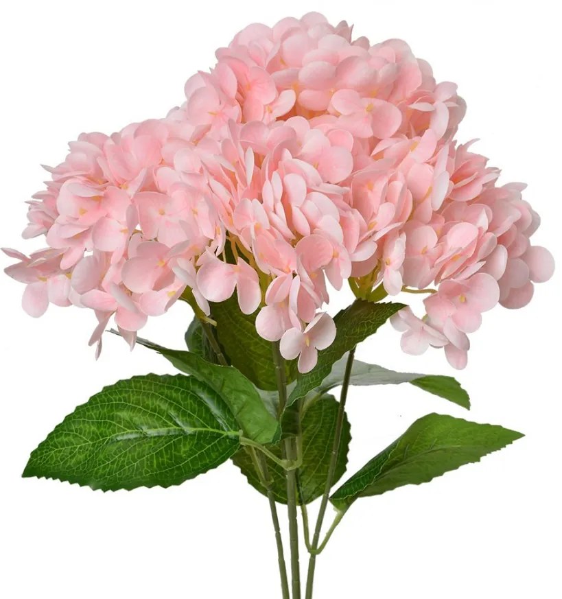 Růžová umělá květina hortenzie Hydrangea - 23*23*45 cm