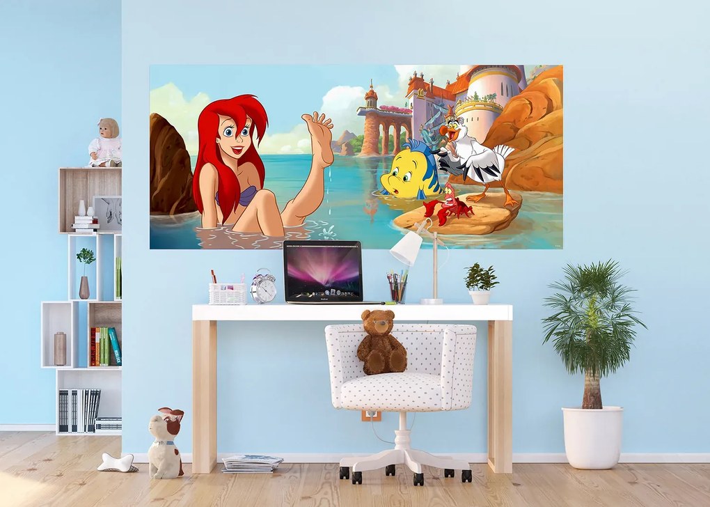 Dětská vliesová fototapeta na zed' Proměna Ariel, Disney | 202 x 90 cm | DFTDNH 5363