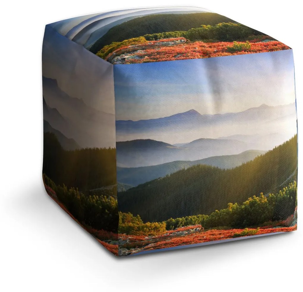 Sablio Taburet Cube Příroda: 40x40x40 cm