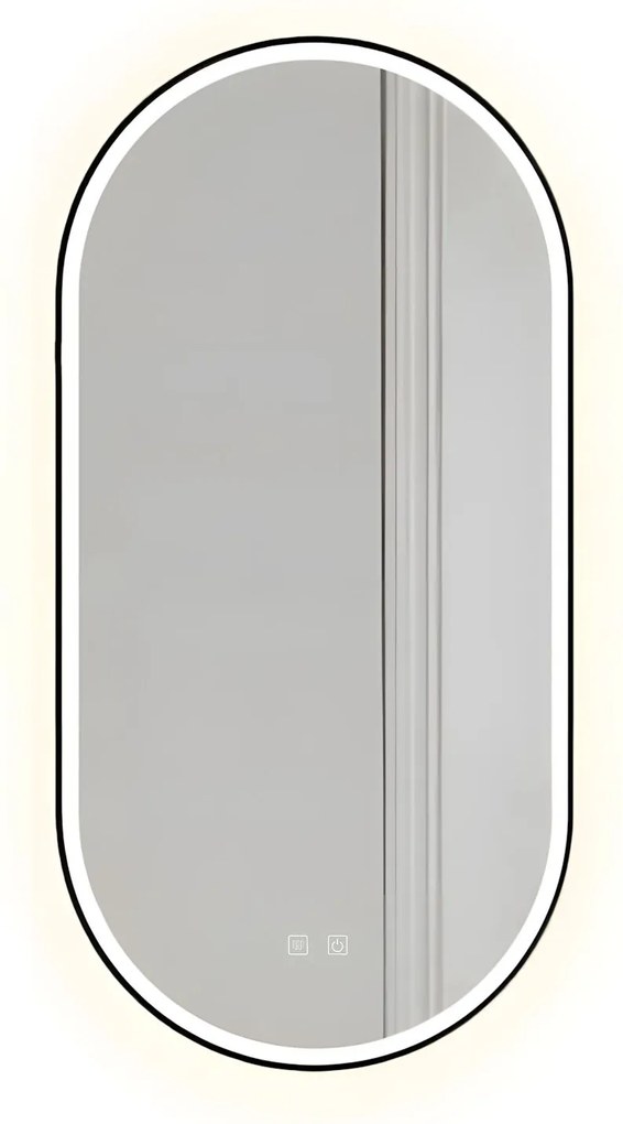 Tutumi Oválné zrcadlo 50x100 cm s vyhříváním a regulovatelným LED osvětlením HOM-02505