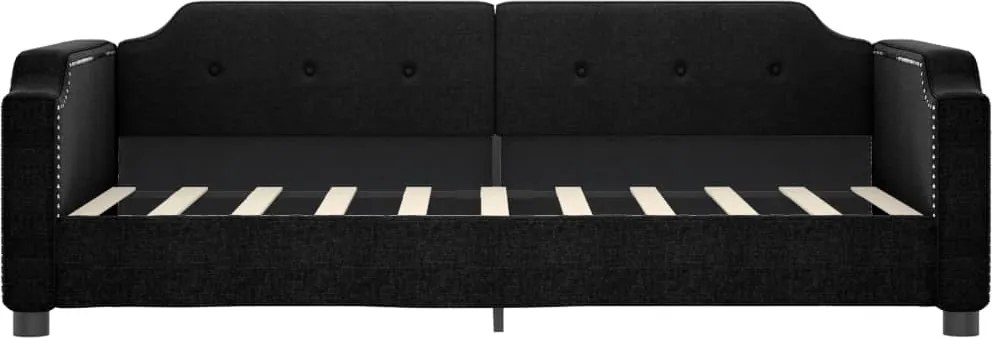 Válenda s přistýlkou černá 90 x 190 cm textil 3197646