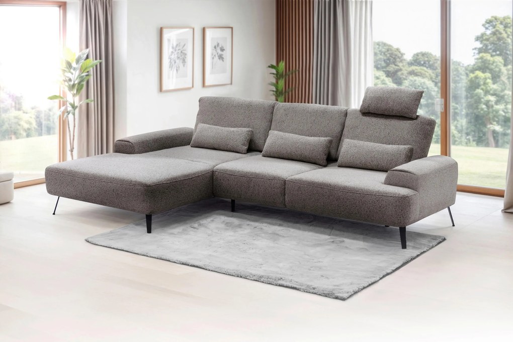 XXXLutz ROHOVÁ SEDAČKA, textil, šedavě hnědá MID.YOU - Sedací soupravy - 000694007703
