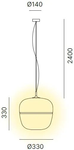 Quadrifoglio Group K13SPE0P00-007 Afra, bílé závěsné svítidlo z opálového matného skla, 1xE27, průměr 33cm