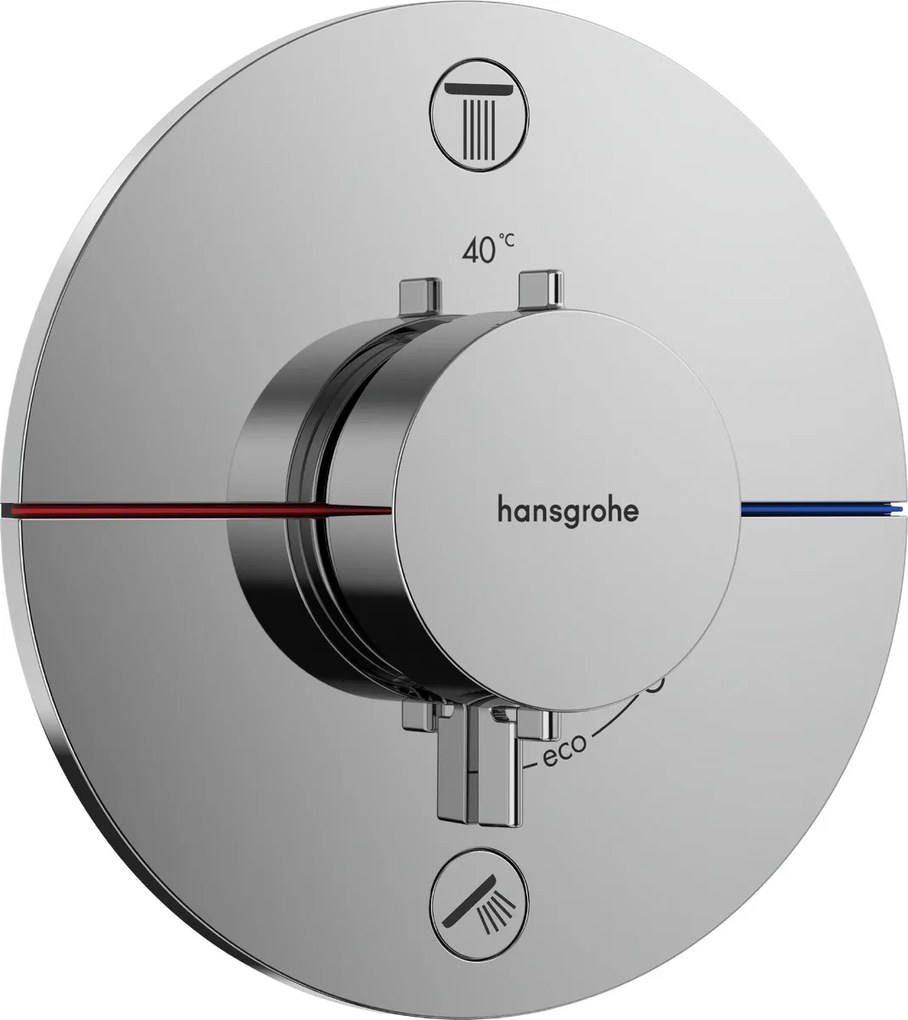 Hansgrohe ShowerSelect Comfort S, termostat pod omítku pro 2 spotřebiče, chromová, HAN-15554000