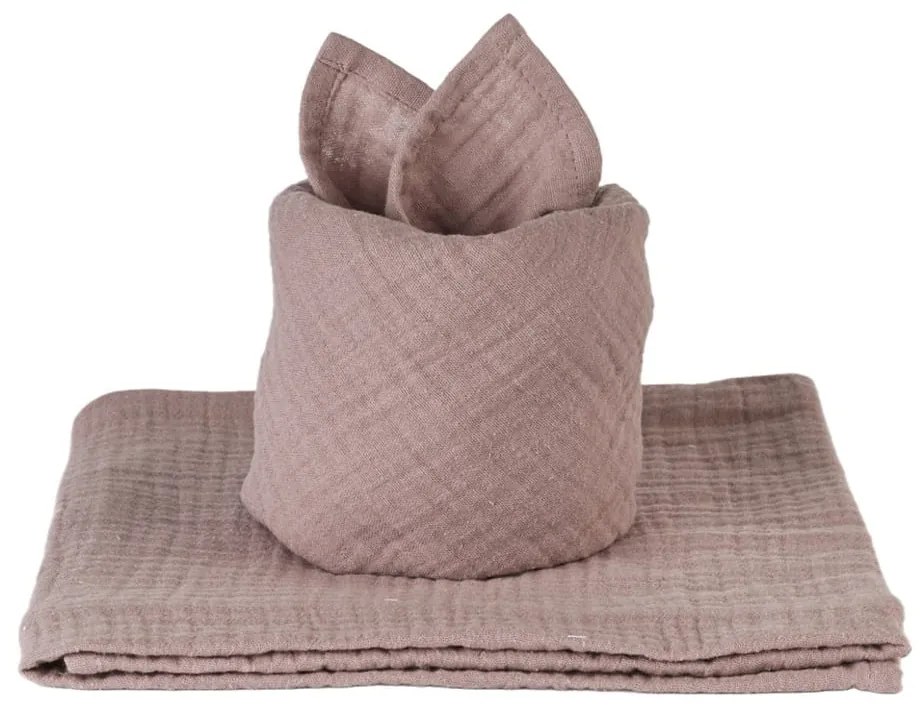 Mušelínová plenka z organické bavlny mauve 70×70 cm