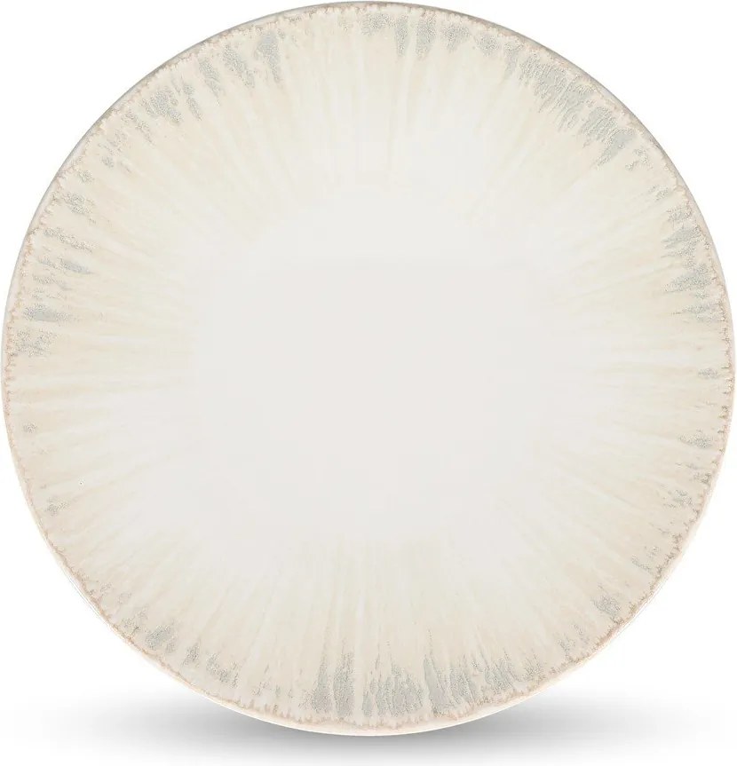 Světle šedý servírovací porcelánový talíř ø 32 cm Nuance – BonBistro