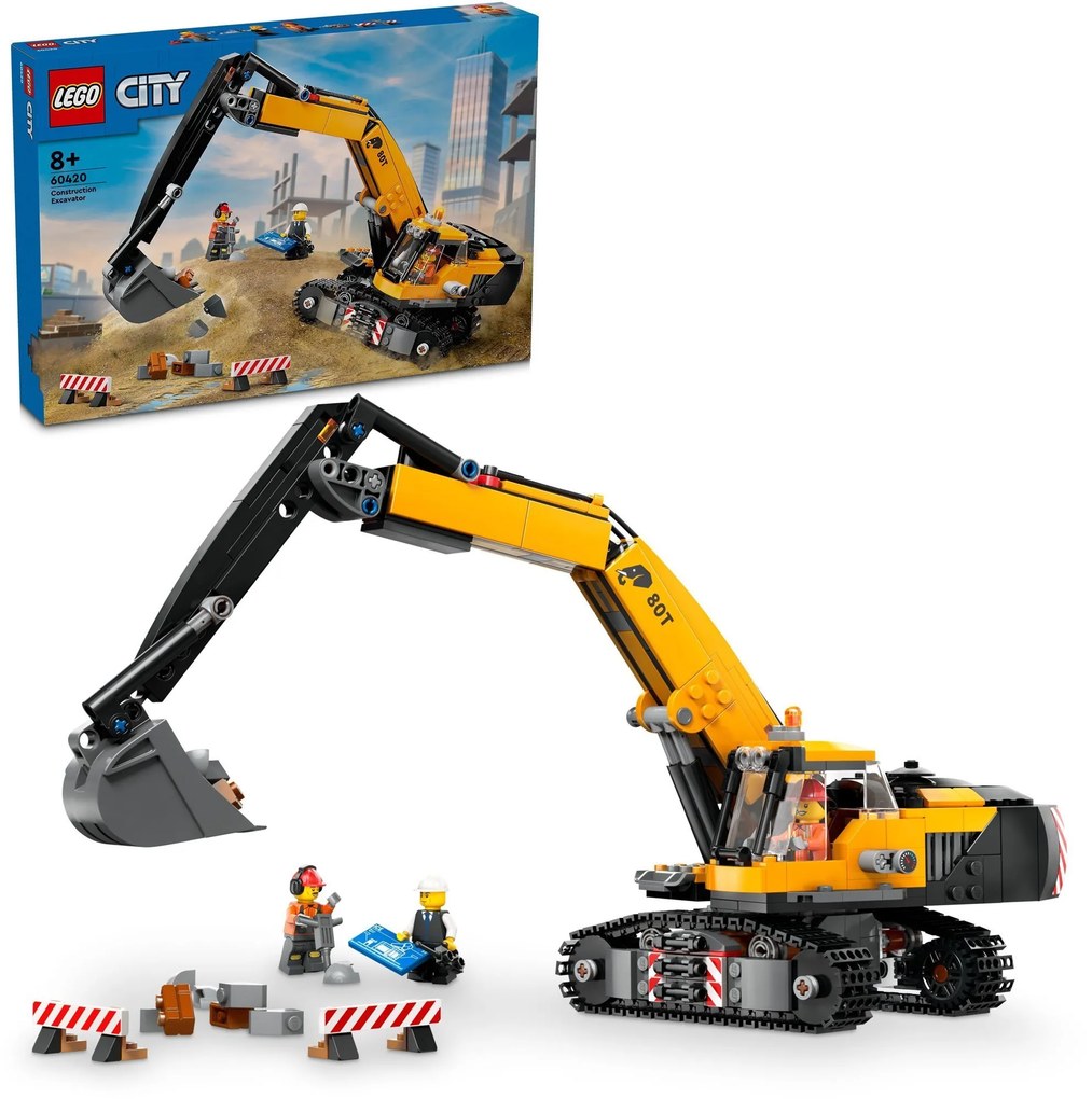 Lego stavebnice lego city 60420 žlutý bagr