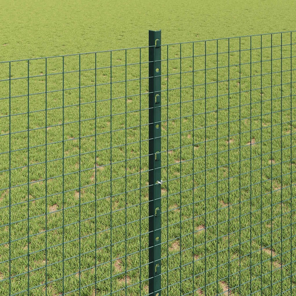Svařovaná drátěná plotovina s tyčkami 25 x 1,4 m Zelená 3336490