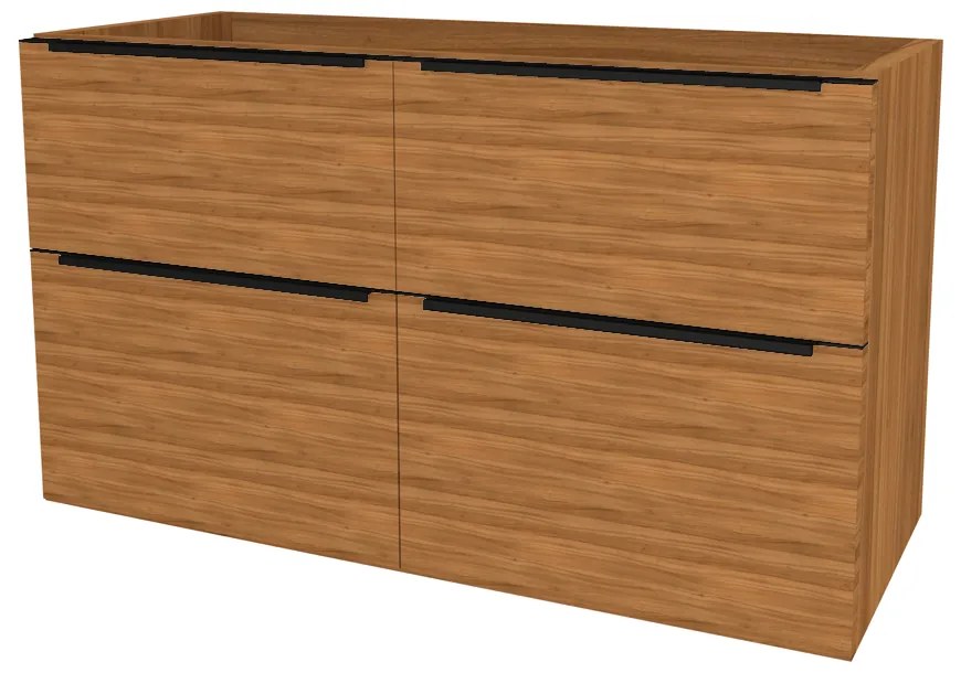 Mereo Mereo, Mailo, koupelnová skříňka 121 cm, černé madlo, Multidecor, CN593SBODP1
