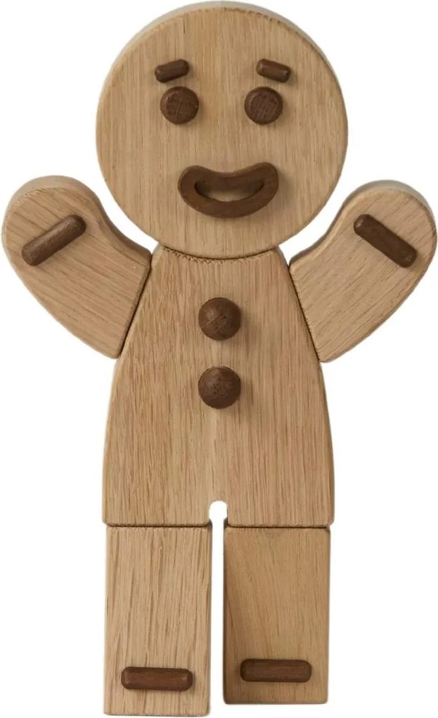 Ozdoba Gingerbread Man L přírodní dub