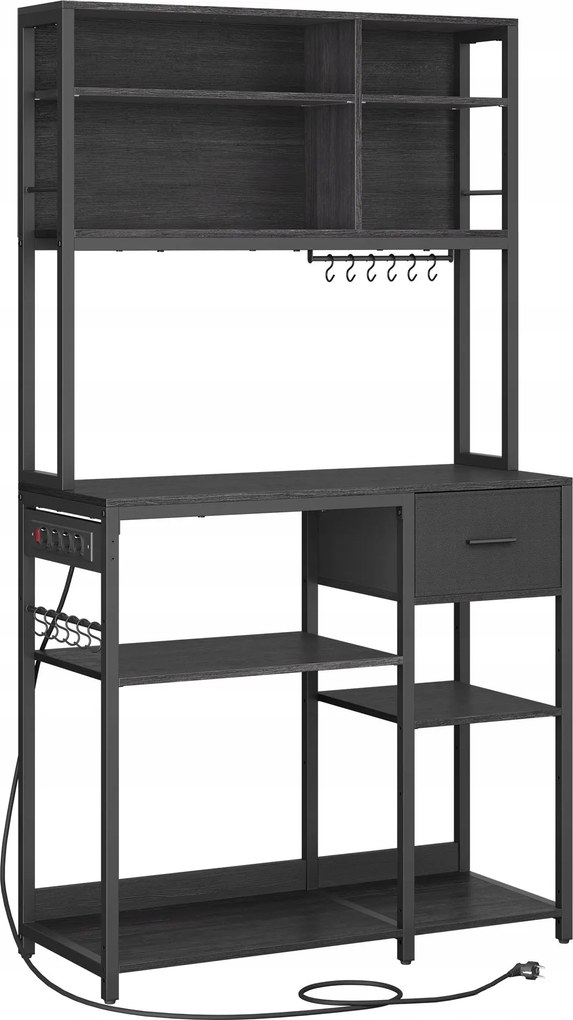 Kuchyňská Police Organizér Stojan Na Mikrovlnku 100x180x40 CM Černý