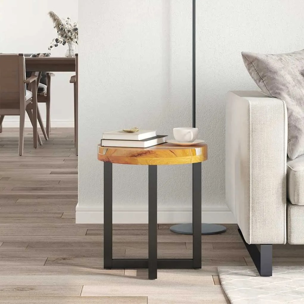 Konferenční stolek 40 x 45 cm masivní teak a polyresin 281652