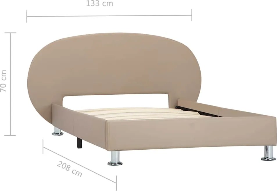 Rám postele cappuccino umělá kůže 100 x 200 cm 285421