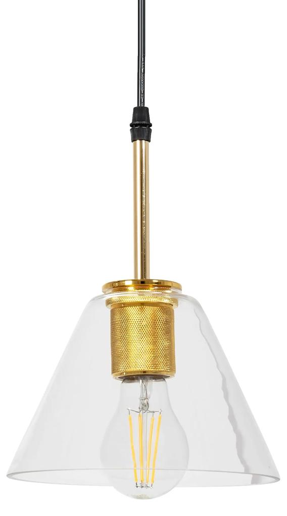 Toolight, závěsné svítidlo 1xE27 APP1179-1CP, zlatá, OSW-40016