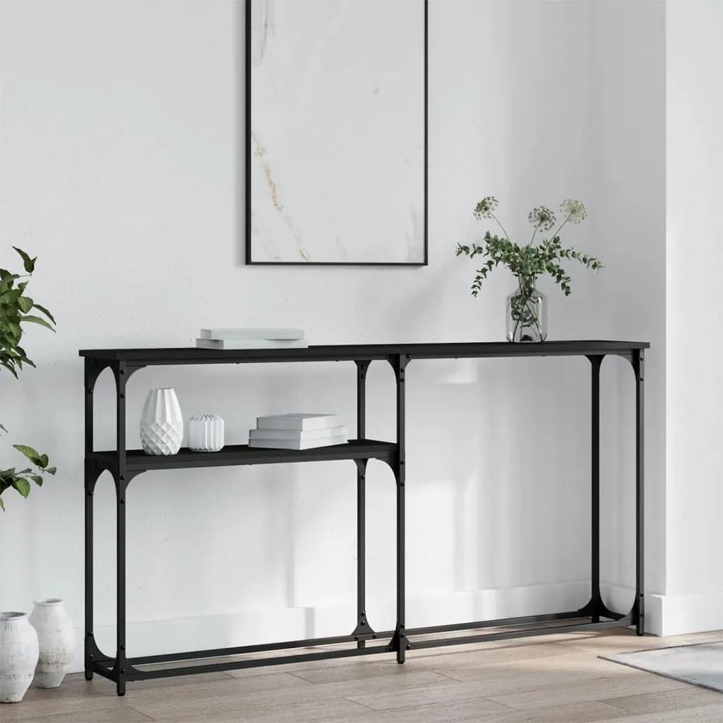 vidaXL Konzolový stolek černý 145 x 22,5 x 75 cm kompozitní dřevo